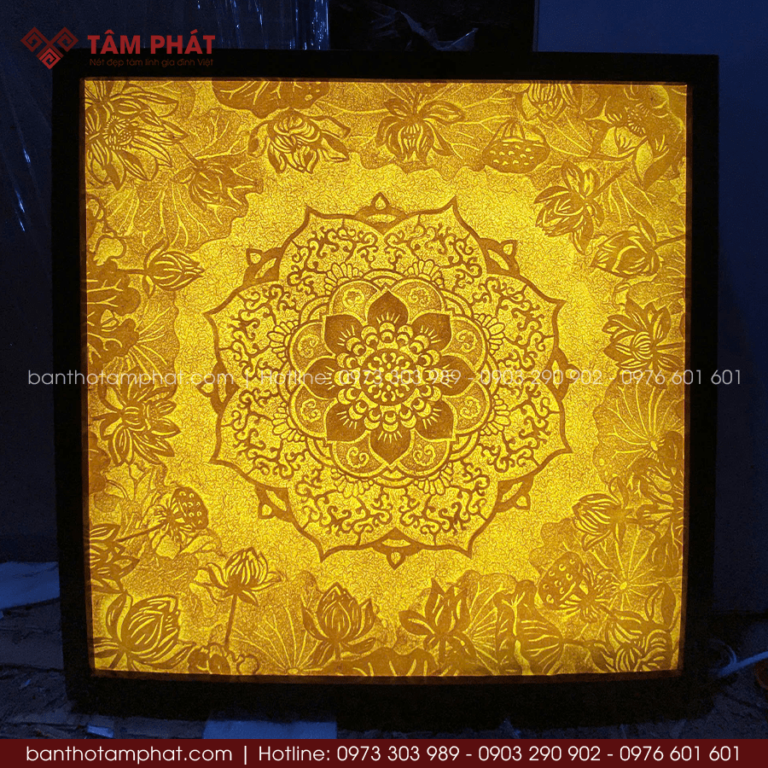 Đèn trần trúc chỉ phòng thờ mẫu TC6608 Tâm Phát